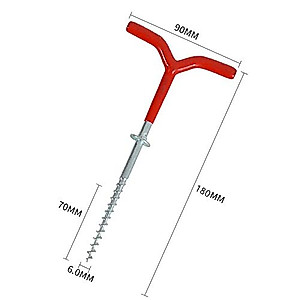freneci 7 Pack Ice Screws Tent, Ice Fishing Nails, Ice Fishing Screws, Ice Fishing Stakes Kit, Tent Brackets, Tent Holder, Ice Fishing Pegs