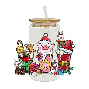 UV DTF Cup Wrap Transfer Sticker for Glass Coffee Cups,Anmial UV DTF Cup Wrap Transfer Cup Stickers Clear Film Transfer Paper Mug Stickers Waterproof DIY Rub on Transfers for Crafts Decals