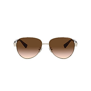 Coach HC7111 Sunglasses, Light Gold/Brown Gradient, 57 mm