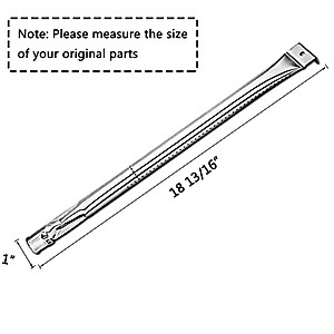 Votenli S9215A (4-Pack) S1512A (4-Pack) 16 1/2" Stainless Steel Heat Plate and Burner and Adjustable Carryover Tube Replacement Parts Kit for Charbroil 463211512, 463211513 Gas Grill Model