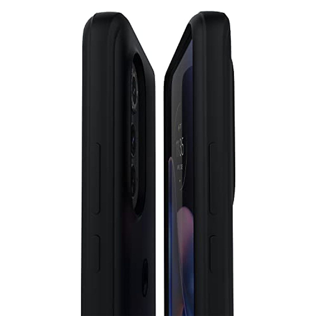 Motorola Moto Edge (2022) Soft Protective Case- Slim Fit- Silicone Coated Exterior, Microfiber Interior Lining, Precision Cutouts, Shock Absorbing Covers- Black [NOT for Edge Plus 2022]