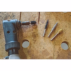 Kutzall Extreme Flame Rotary Burr, 1⁄8" Shaft, Very Coarse- Woodworking Attachment for Dremel, Foredom, DeWalt, Milwaukee. Abrasive Tungsten Carbide, 1⁄4" (6.3mm) Dia. X 1⁄2" (12.7mm) Length FLX-14-EC