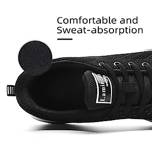 ZOOMCO Womens Air Running Shoes Womens Walking Shoes Lightweight Women Sneakers Air Cushion Tennis Shoes for Gym Workout Sports Black