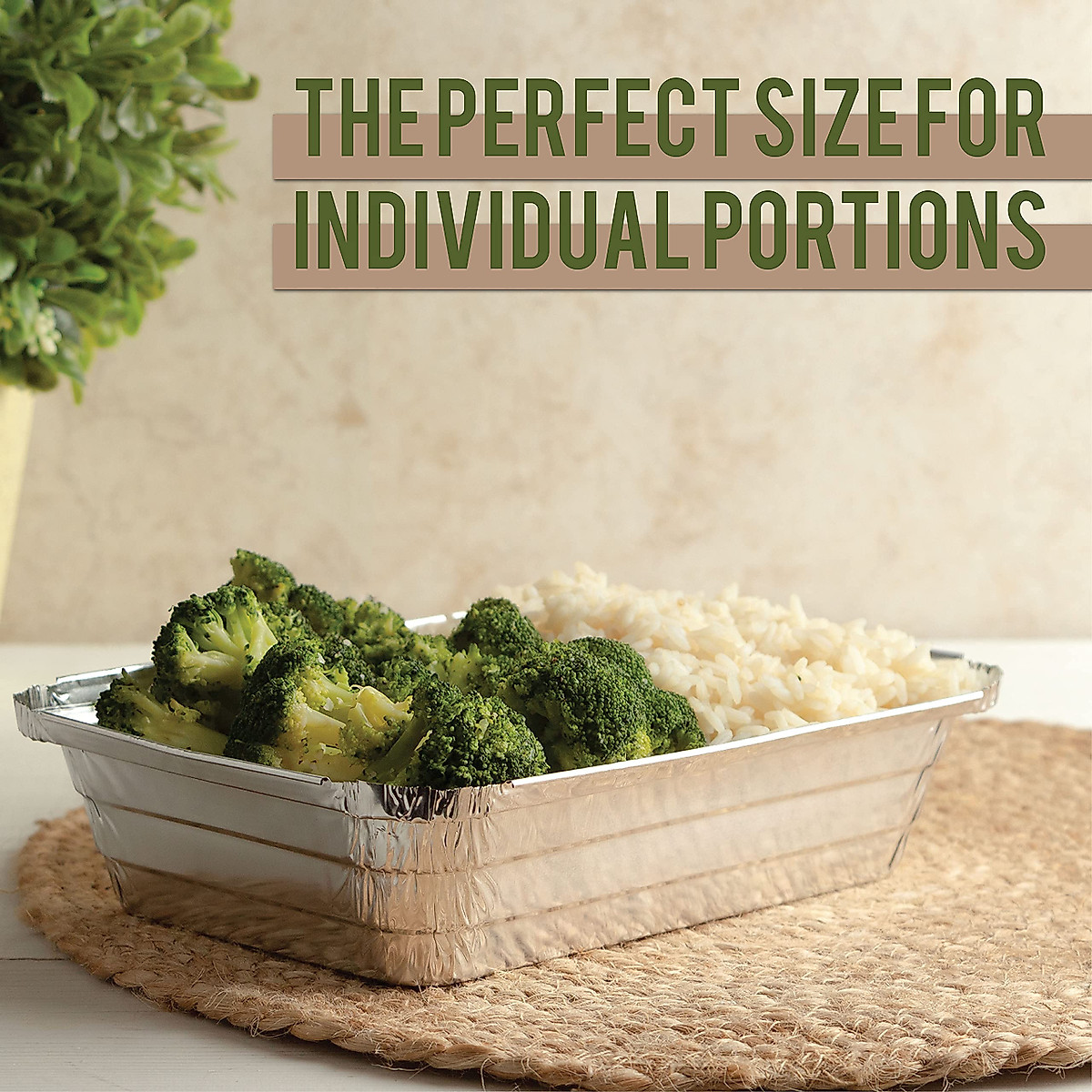 PARTY BARGAINS 2.25 Lb. Aluminum Pans with Lids - Set of 100 Pack with Board Lids, 8" x 6" Disposable Roasting and Steam Table Pans for Catering, Take-Out, Meal Prep (Max 240°C)