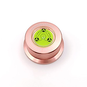 Record Weight 60HZ LP Disc Stabilizer Turntable Level Vinyl Clamp (60Hz, Gold)