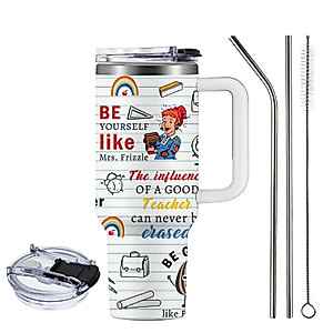 NIAXAUYT Teacher Appreciation Gifts - Birthday Gifts for Teachers Tumbler 40oz - Best Teachers Gift for Teacher Week, Graduation, Back to School, Christmas