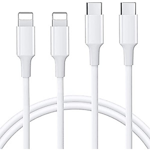 USB C to Lightning Cable 2Pack 3FT [Apple MFi Certified] iPhone Lightning to USB-C Fast Charging Cable Compatible iPhone 14/13/12 11/11 Pro/11 Pro Max/X/XS/XR/XS Max/8, Supports Power Delivery