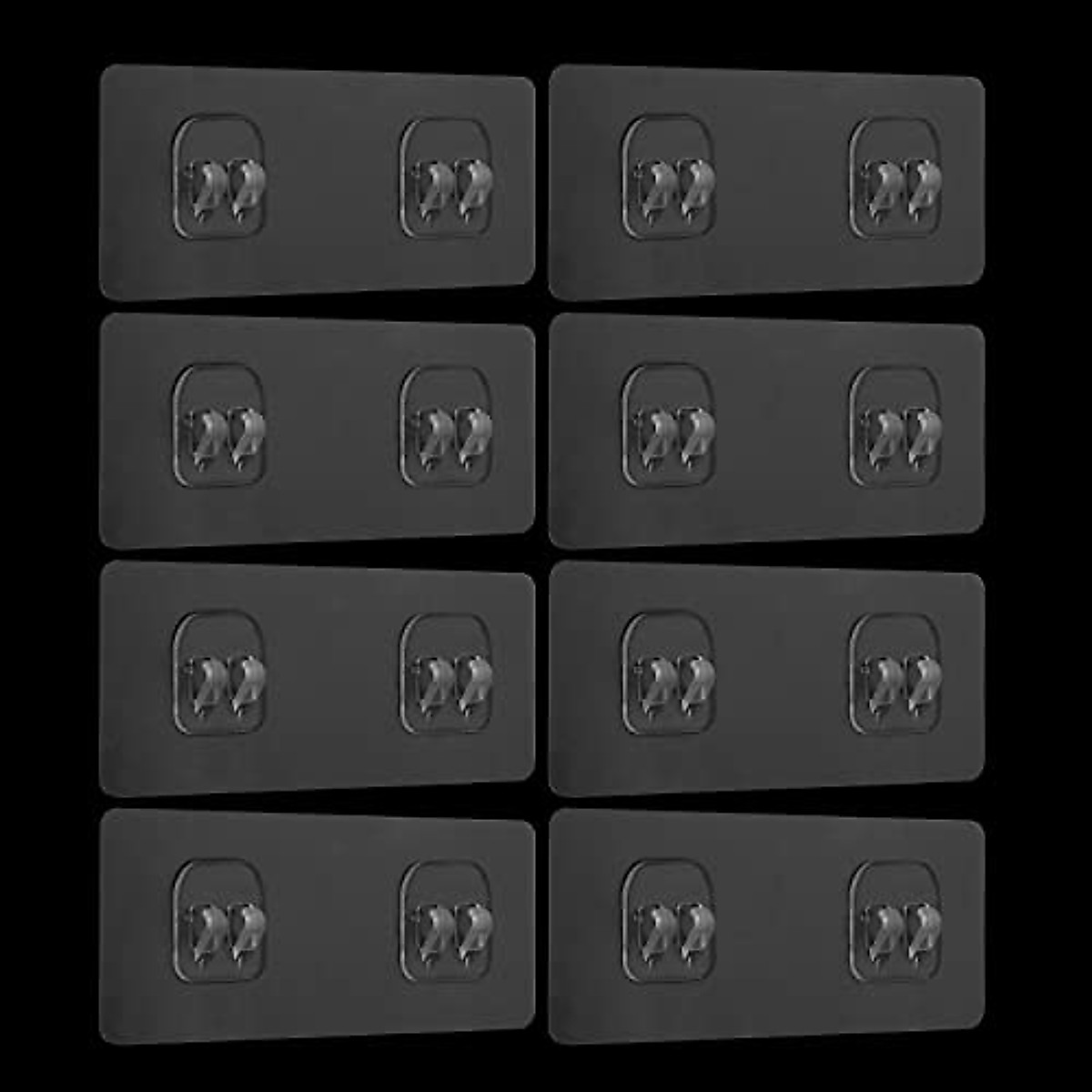 Prasacco 8 Pcs Shower Shelf Adhesive Hooks, Shower Caddy Adhesive Replacement, Strong Adhesive Hooks for Shower Corner Shelf Basket