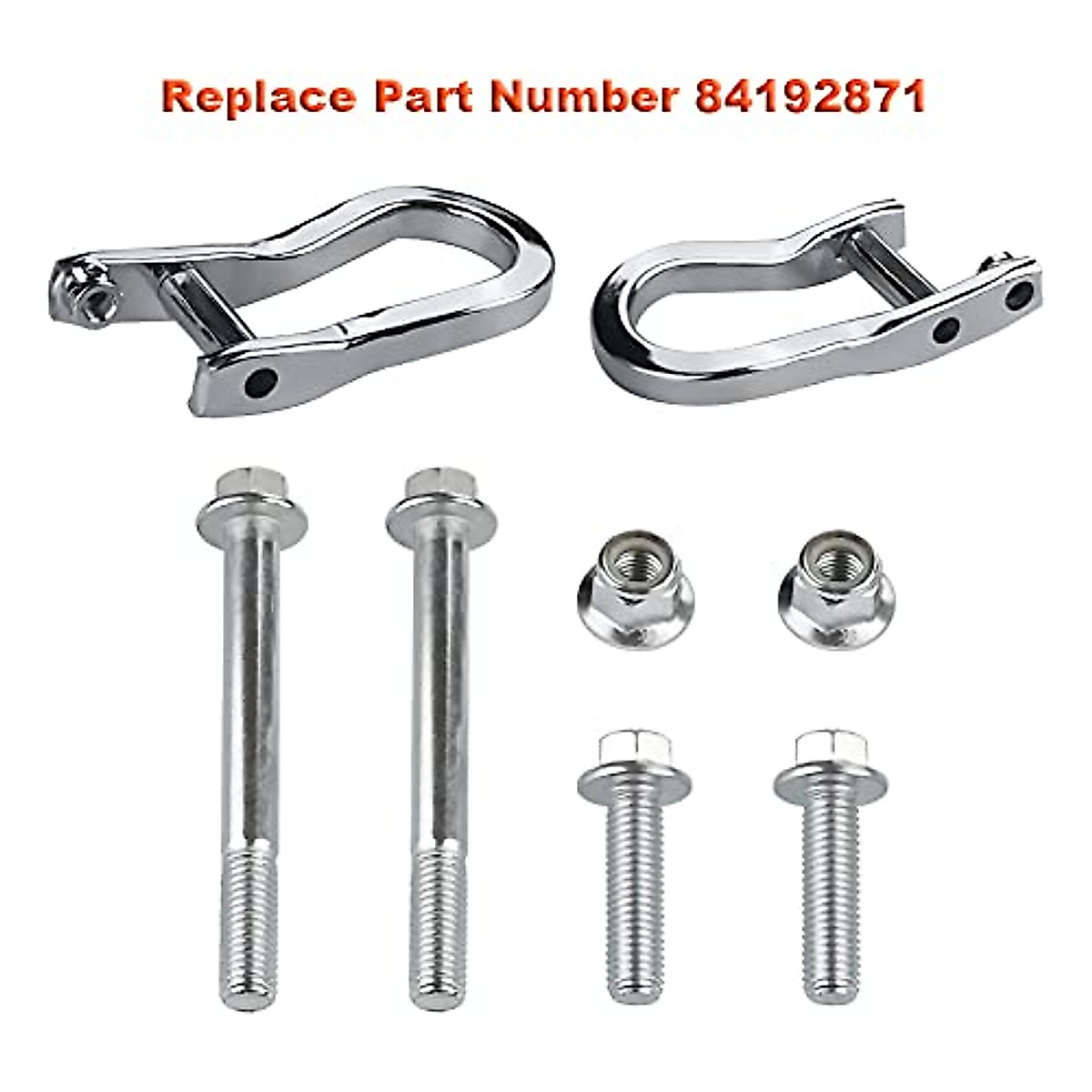 JDMON Compatible with Chrome Front Tow Hook Chevy Silverado 1500 GMC Sierra 1500 2007-2018 Silverado 1500 LD Sierra 1500 Limited 2019 Replaces 84072462 Silver 2Pcs