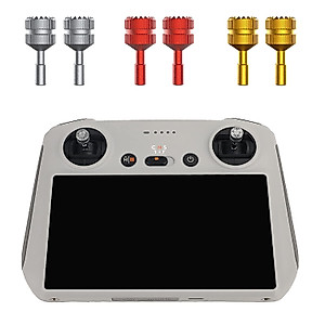 Anbee Mini 3 Pro Drone CNC Aluminum Controller Stick Replacement Joystick Thumb Rocker Compatible with DJI Mini 3 Pro Drone and DJI RC Smart Controller (Red)