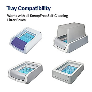 Official PetSafe ScoopFree Complete Reusable Tray - Includes 4.3 lb of Premium Blue Crystal Litter - Compatible with All PetSafe ScoopFree Complete Automatic Self Cleaning Litter Box System