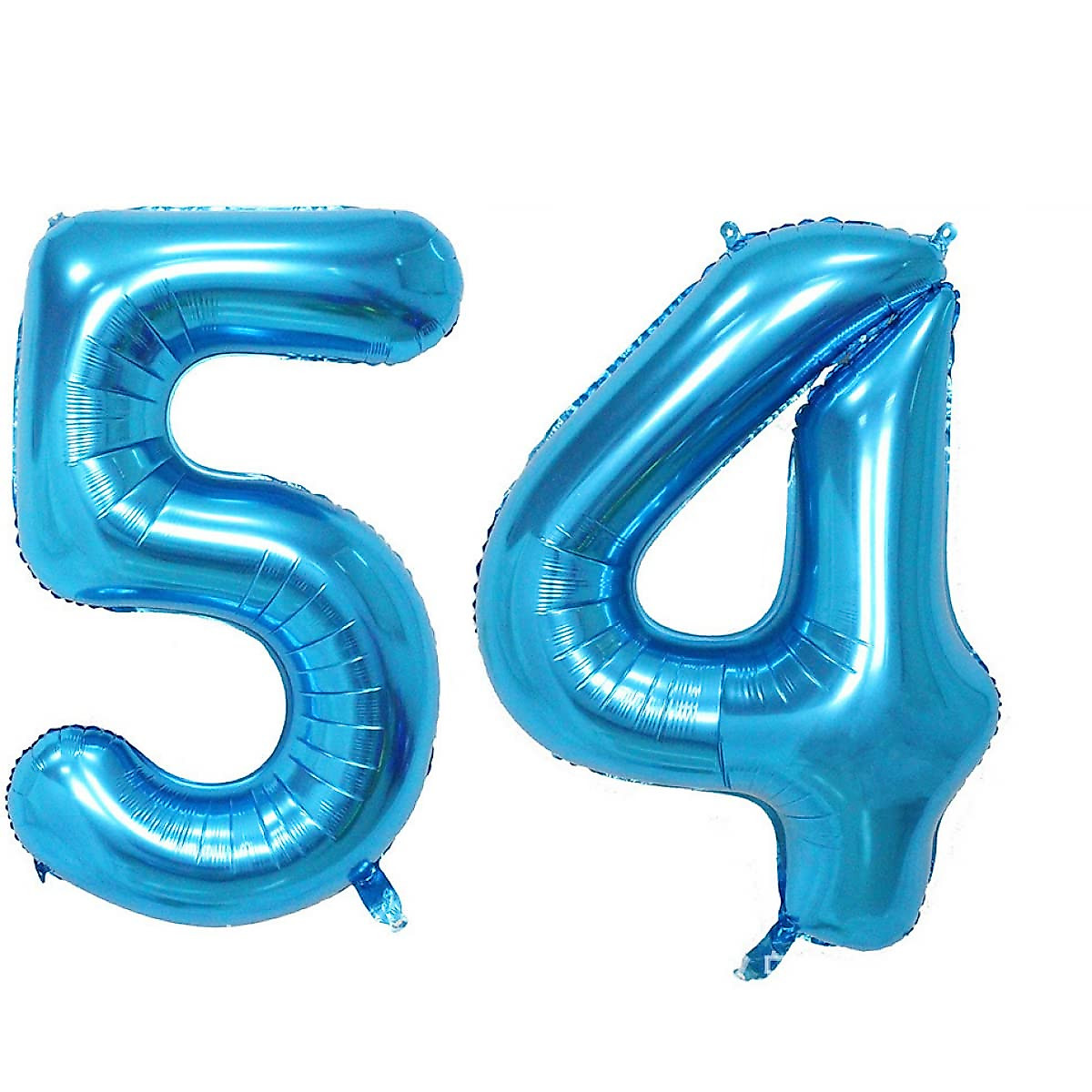 12pcs Blue Balloon Set Number 54 Balloon Kit Giant 54 Digital Foil Balloon Confetti Latex Helium Balloon Party Favors for 54th Birthday Wedding Anniversary Engagement Photo Props,54th Birthday Party