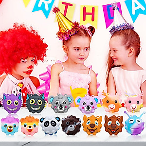 Party Favors for Kids,3D Animal Pop Balls Fidget Toys,Birthday Gifts,Goodie Bag Stuffers,Pinata Stuffers,Carnival Prizes,Treasure Box Toys,Prizes for Kids Classroom