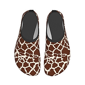 Funny Giraffe Animal Print Water Shoes for Men Women Aqua Socks Barefoot Quick-Dry Beach Swimming Shoes for Yoga Pool Exercise Swim Surf