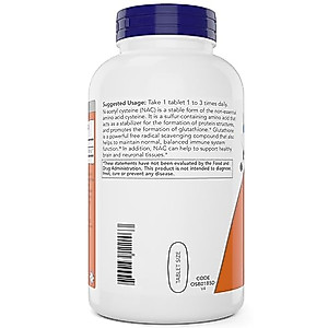 Now NAC, 1000 mg, 250 Tablets, Vegetarian and Vegan, Non-GMO