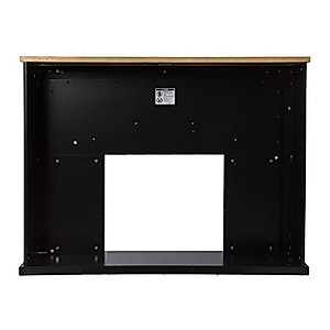 SEI Furniture Cardington Electric Fireplace, Black/Natural