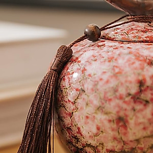 OneWorld Memorials Pet Branch Ceramic Funeral Pet Cremation Urn for Memorials - Holds Up to 30 Cubic Inches of Ashes - Small Sakura Pink