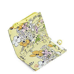 Vera Bradley Women's Recycled Lighten Up Reactive Lanyard Card Case With RFID Protection, Sunlit Garden, One Size