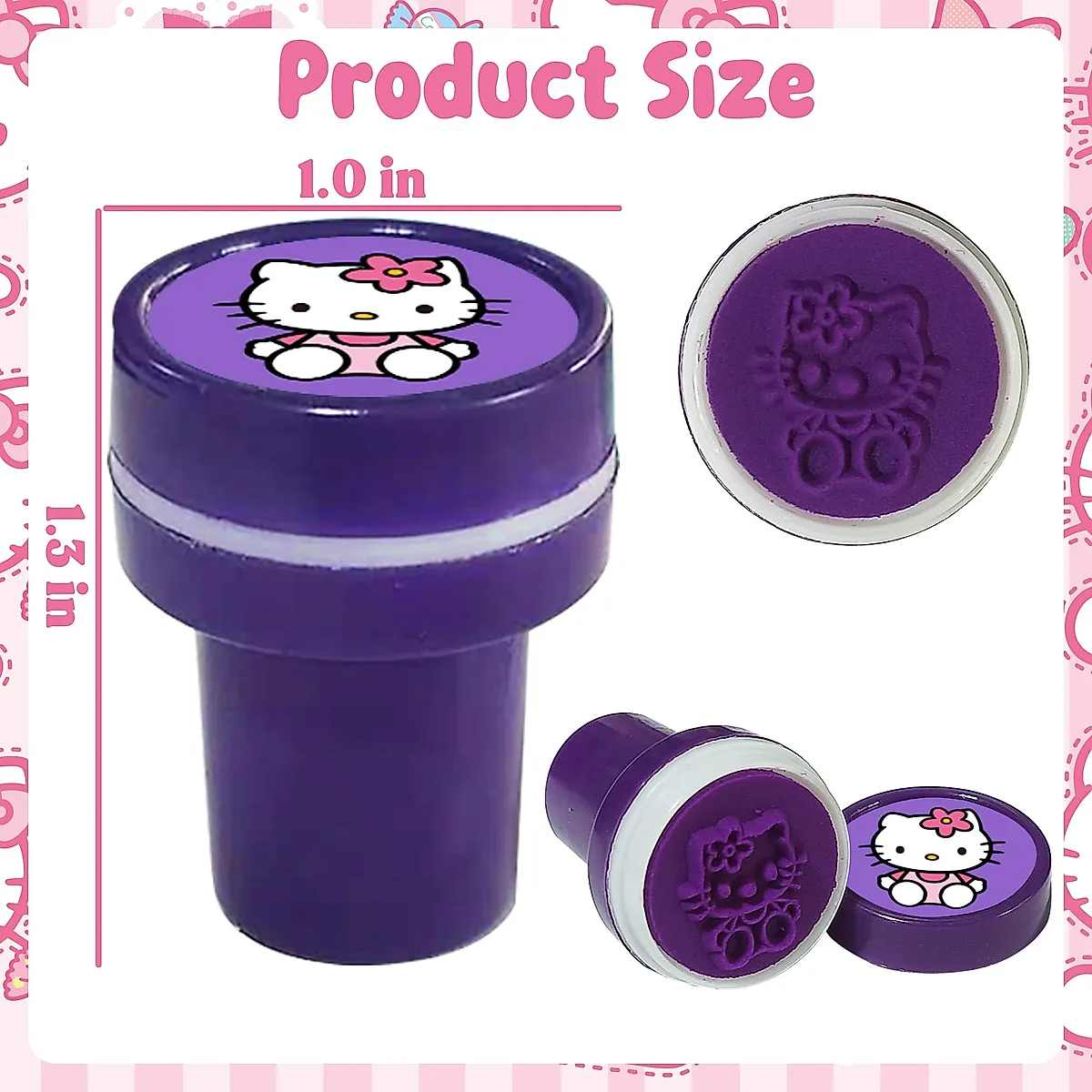 Kawaii Friends Party Decorations, 24pcs Theme Stamps Kawaii Birthday Party Favors, Classroom Rewards Prizes, Kawaii Cartoon Goodie Bag Stuffers for Kawaii Birthday Decorations