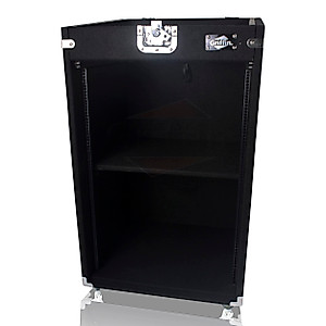 Griffin Ultimate Rackmount Studio Mixer Flight Road Case 25U Mount Space Pro-Audio Amp Cabinet Travel Trunk For Music Gear Recording Equipment | Portable DJ Sound Booth Rack Stand Carpet PA Cart