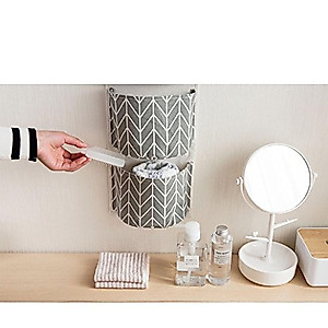 Wall Hanging Storage Bag,IEason 3 Grids Wall Hanging Storage Bag Organizer Toys Container Decor Pocket Pouch (Gray)