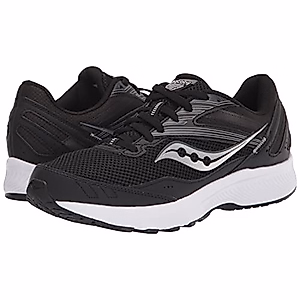 Saucony Men's Cohesion 15 Running Shoe, Black/White, 11