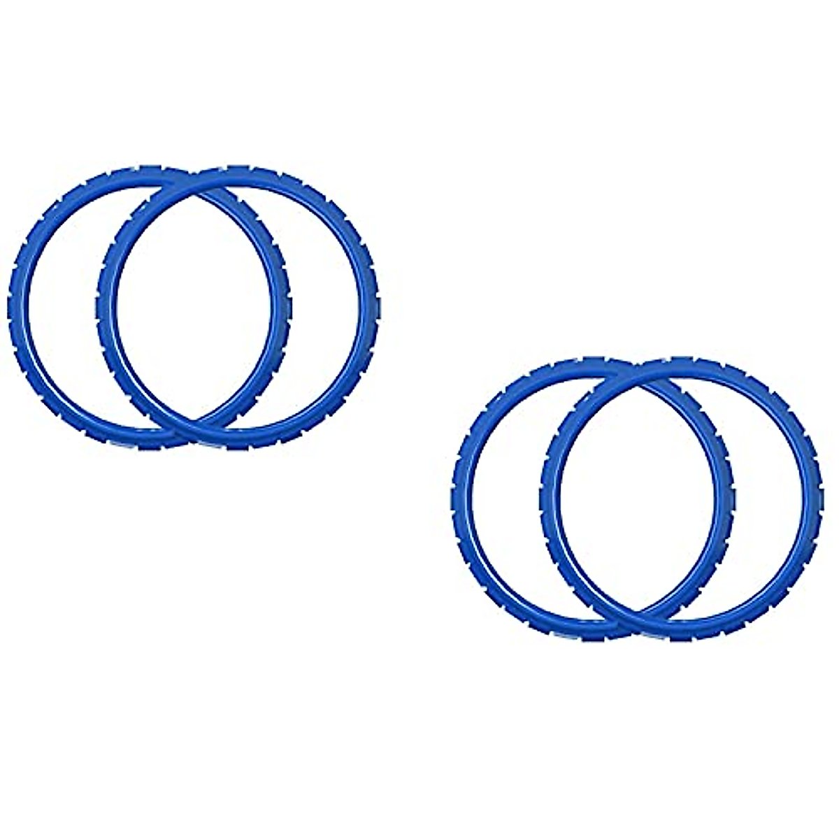 Yaner Glossy Replacement Accessories Accent Rings for DualSense 5 PS5 Controller - Controller NOT Included(Blue）