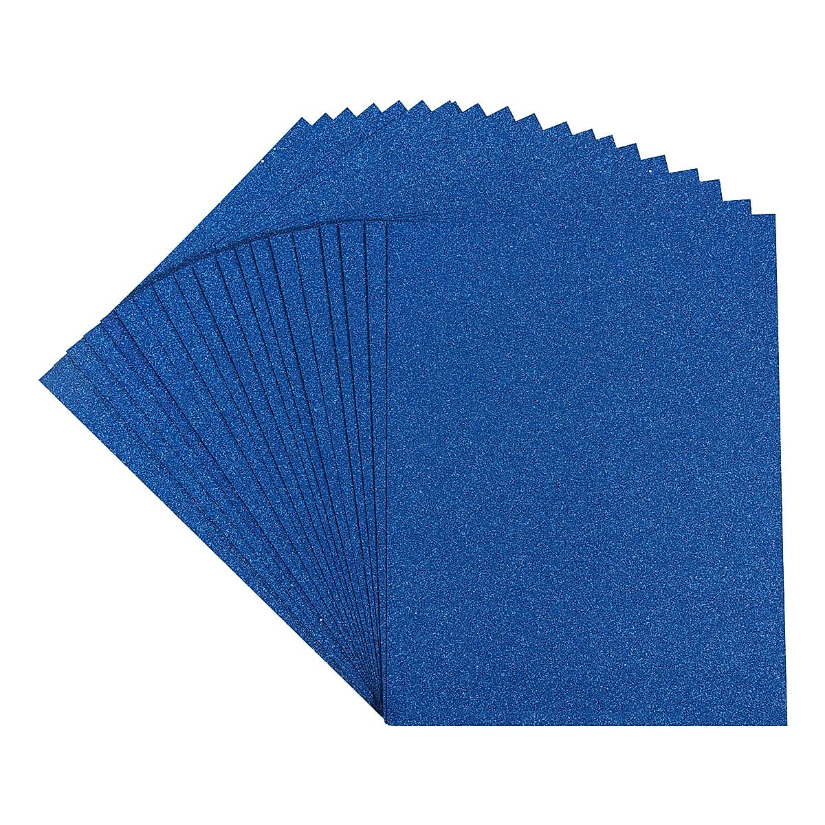 20 Sheets Glitter Thick Paper Cardstock Blank for DIY Birthday, Wedding Party Supplies, Invitation Cards Making, 8.5 x 11 inches (Blue)