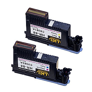 LKB Remanufactured HP88 Printhead C9381A C9382A and 1 Set HP88XL Ink Cartridge with chip Never Used Replacement for HP Officejet (1 Set Printhead and Ink Cartridge)-USA