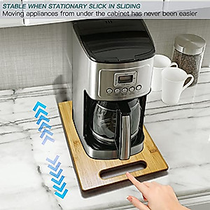 Appliance Sliders for Kitchen Appliances Sliders Tray-Coffee Maker Slider for Counter, Appliance Sliding Tray for Coffee Maker, Air Fryer, Food Processor, Blender, Toaster, Coffee Bar Accessories, Coffee Bar Essentials (9.5” X 14”)