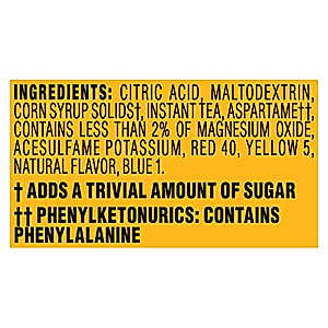 Crystal Light Sugar-Free Lemon Iced Tea Naturally Flavored Powdered Drink Mix, 6 Count (Pack of 12)