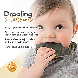 BooginHead Cotton Baby Bandana Teething Bib 2-Pack, Camouflage
