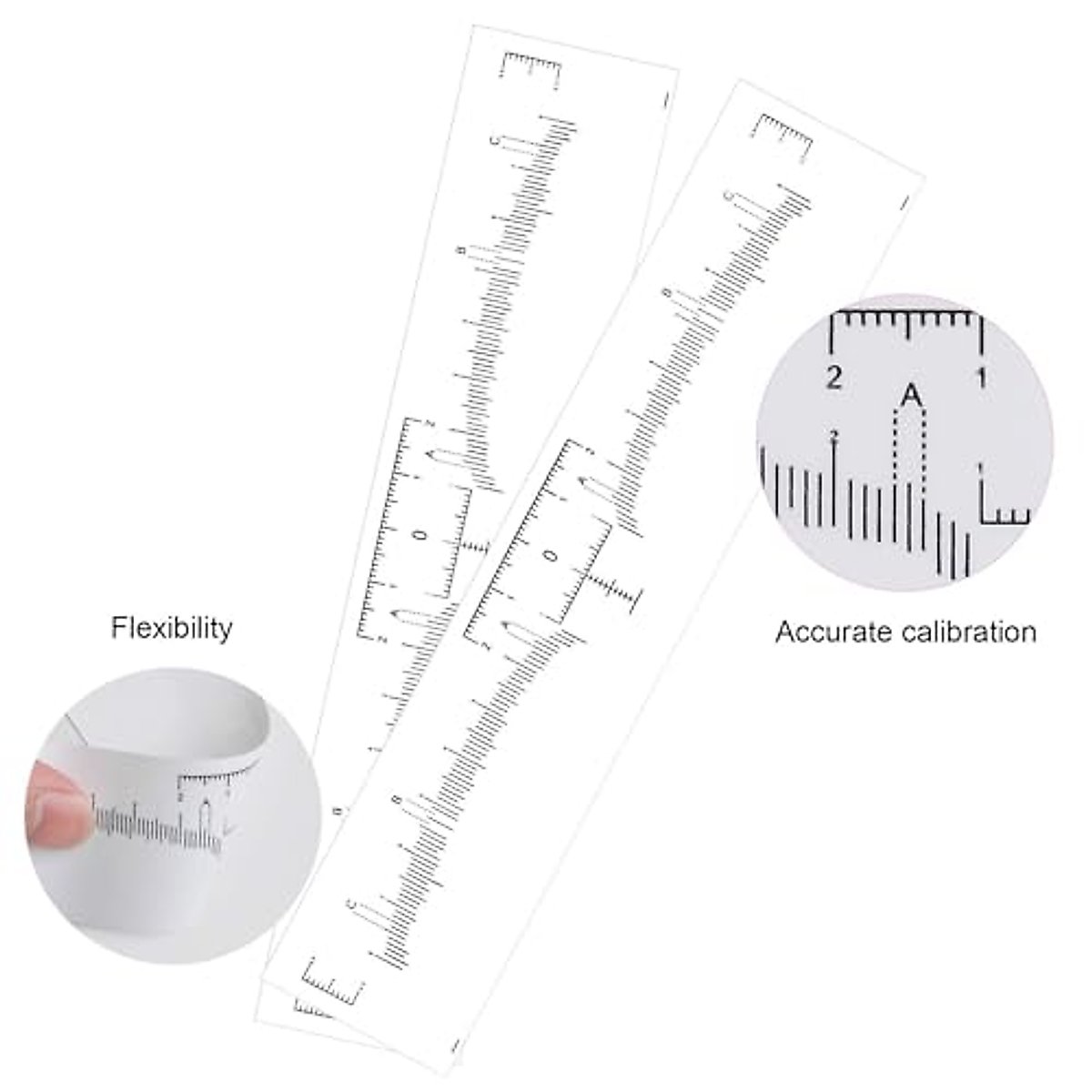 Kalolary 100 Pack Eyebrow Ruler with 1 Box 10M Premium Eyebrow Mapping Ink String Pre-Inked Microblading String for Eyebrow Mapping Ultra-Thin Mess-Free for Marking Symmetrical Eyebrows