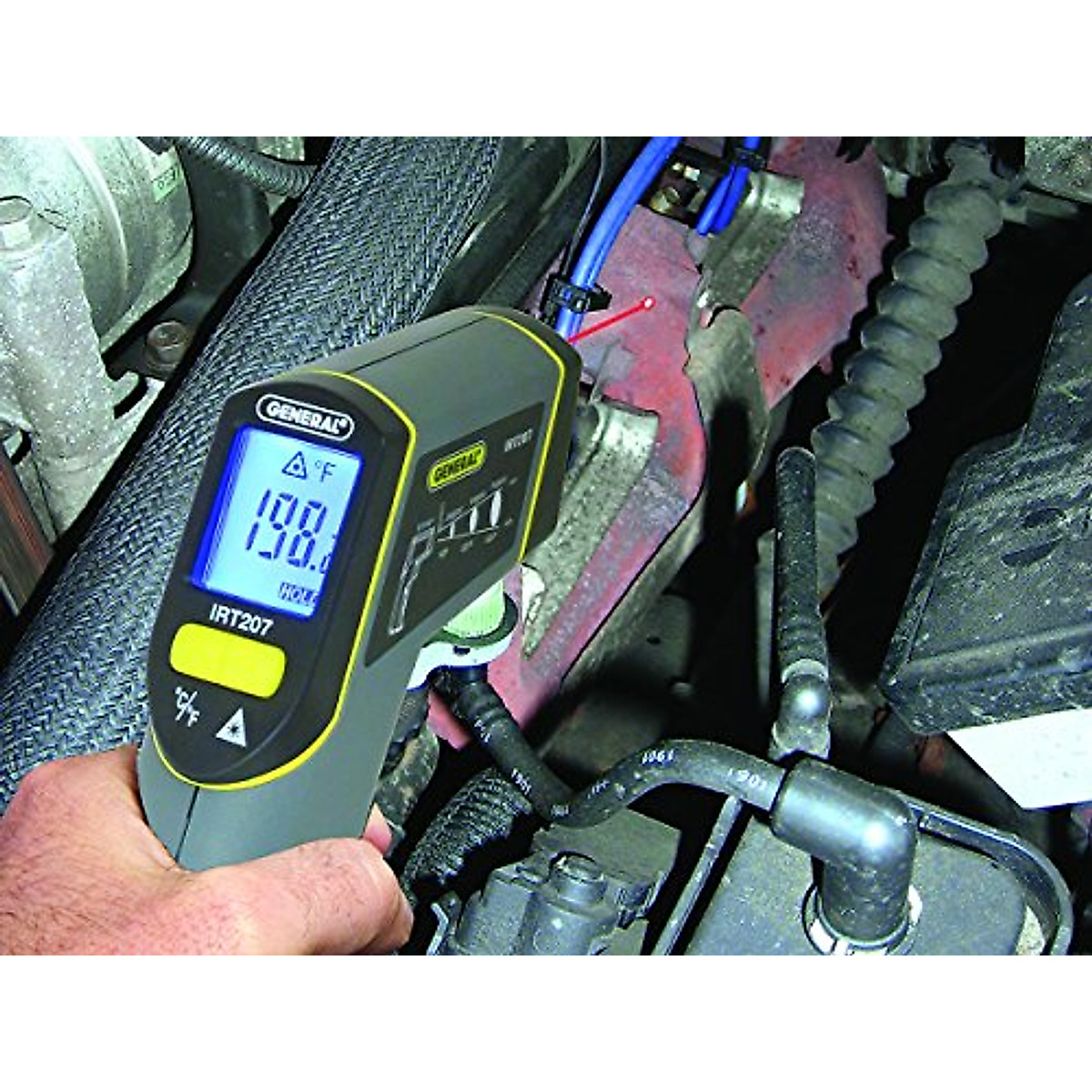 General Tools Non-Contact Digital Laser Temperature Gun, Thermal Detector, -4 to 608 degrees F (-20 to 320 degrees C) - For Cooking/BBQ/Food/Fridge/Pizza Oven/Engine