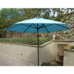 Formosa Covers 9ft Umbrella Replacement Canopy 6 Ribs in Light Blue (Canopy Only)
