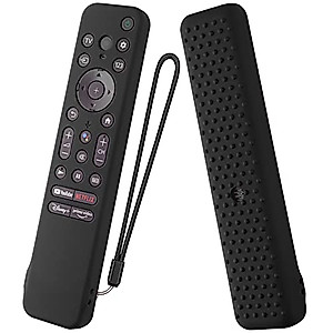Silicone Cover for Sony RMF-TX800U RMF-TX900U Voice Remote Contorl 2022, Anti-Shock Protective Case Compatible with Sony 4K Ultra HD TV X80K X90K X95K Series Remote(Black)