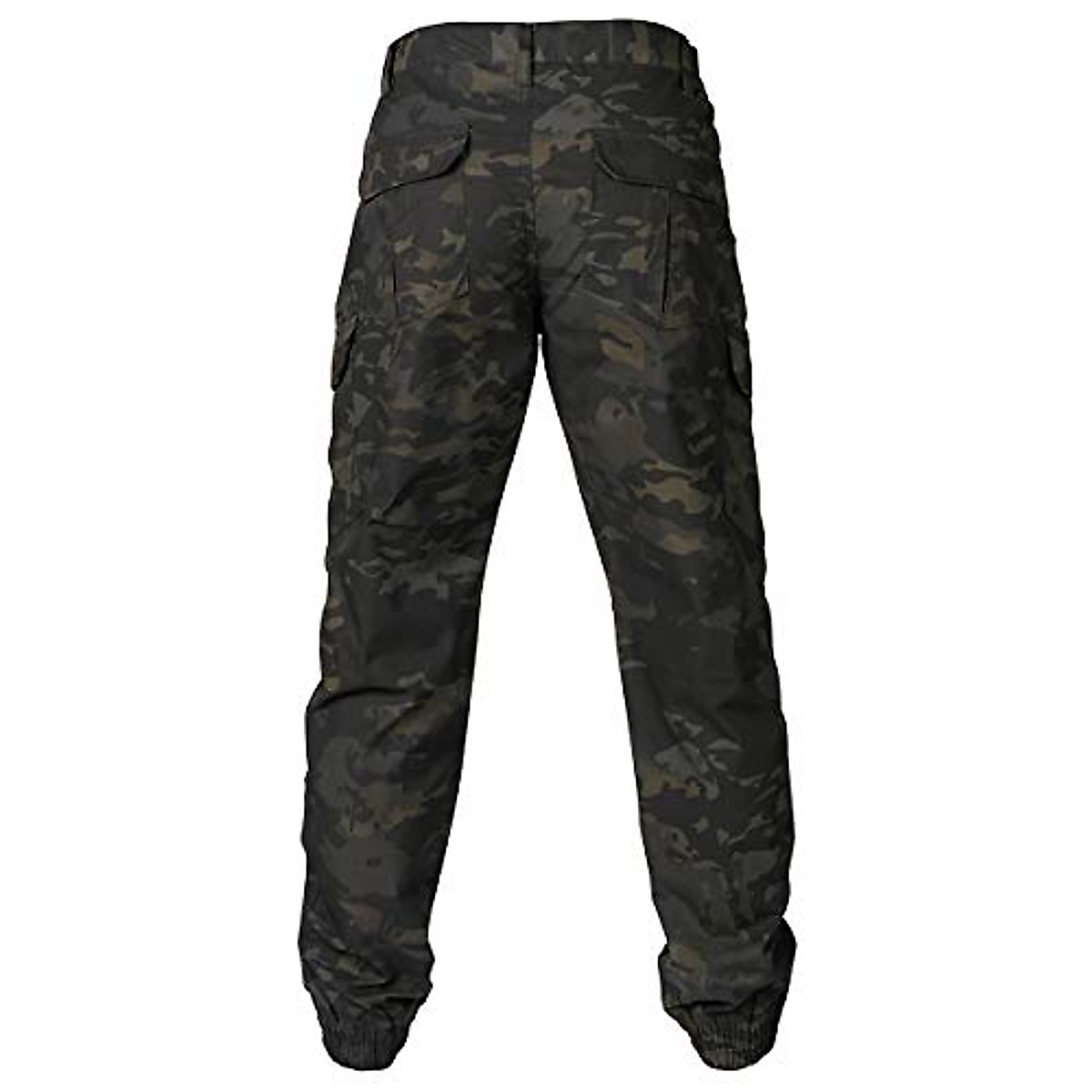 NAVEKULL Men's Camouflage Tactical Pants Waterproof Lightweight Ripstop Outdoor Hiking Tapered Cargo Pants