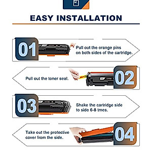 Ankink 410A Toner Cartridge 4 Pack for HP 410a CF410A Toner Ink Color Laserjet Pro MFP M477 M477fnw M477fdw M452dn M477fdn M452nw M452dw Printer Toner Ink Cartridges|CF411A CF412A CF413A High Yield