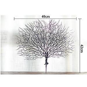 Simulation Coral Branch Artificial Sea Tree Peacock Tree Plastic Sea Trunk Branch Decorative Accessories for Fish Tank Aquarium Wedding Home(Brown)