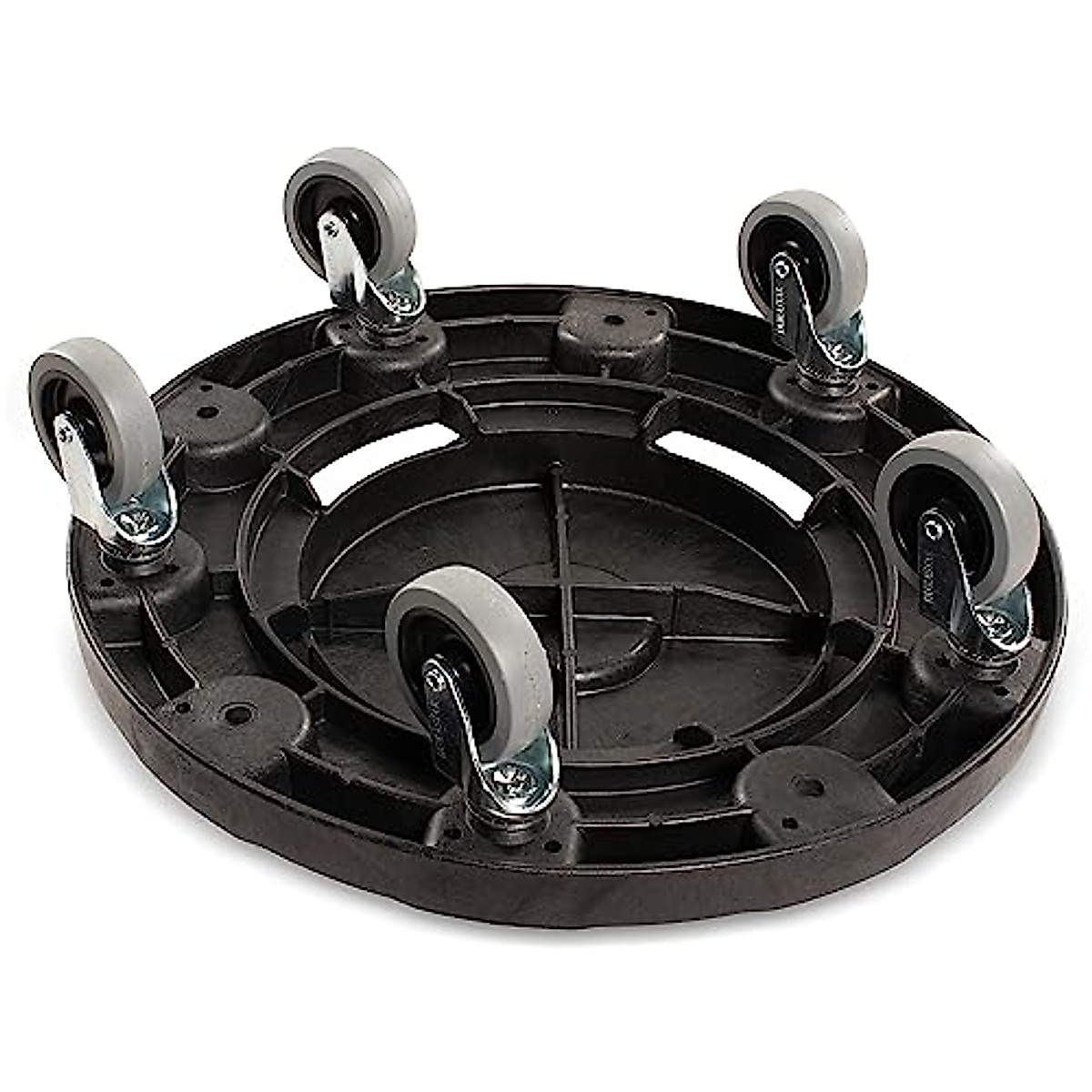 SPARTA Bronco Trash Can Dolly, For 20, 32, 44, And 55 Gallon Containers with TwistToLock for Restaurants & Kitchen, 17.88 X 17.88 Inches, Black (Pack of 2)