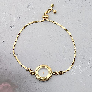 ENSIANTH Faith Jewelry with Faith All Things are Possible Mustard Seed Pendant Mustard Seed Necklace for Women Girls (Mustard Seed Bracelet Gold)