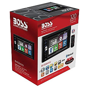 BOSS Audio Systems BV9384NV GPS Navigation - Double Din, Bluetooth Audio and Calling, 6.2 Inch LCD Touchscreen, Built-in Microphone, MP3, CD, DVD, USB, SD, AM/FM Radio Receiver