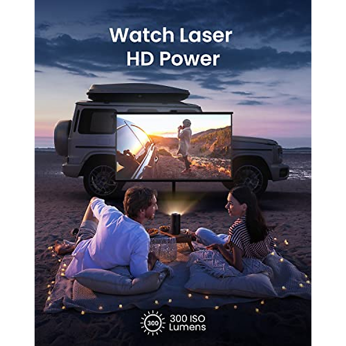 Nebula Anker Capsule 3 Laser 1080p with NEBULA Desktop Stand for Projectors