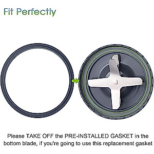 8 Pieces Blender Replacement Parts Extractor Blade for NutriBullet 600w 900w including Gasket Shock Pad and Gear