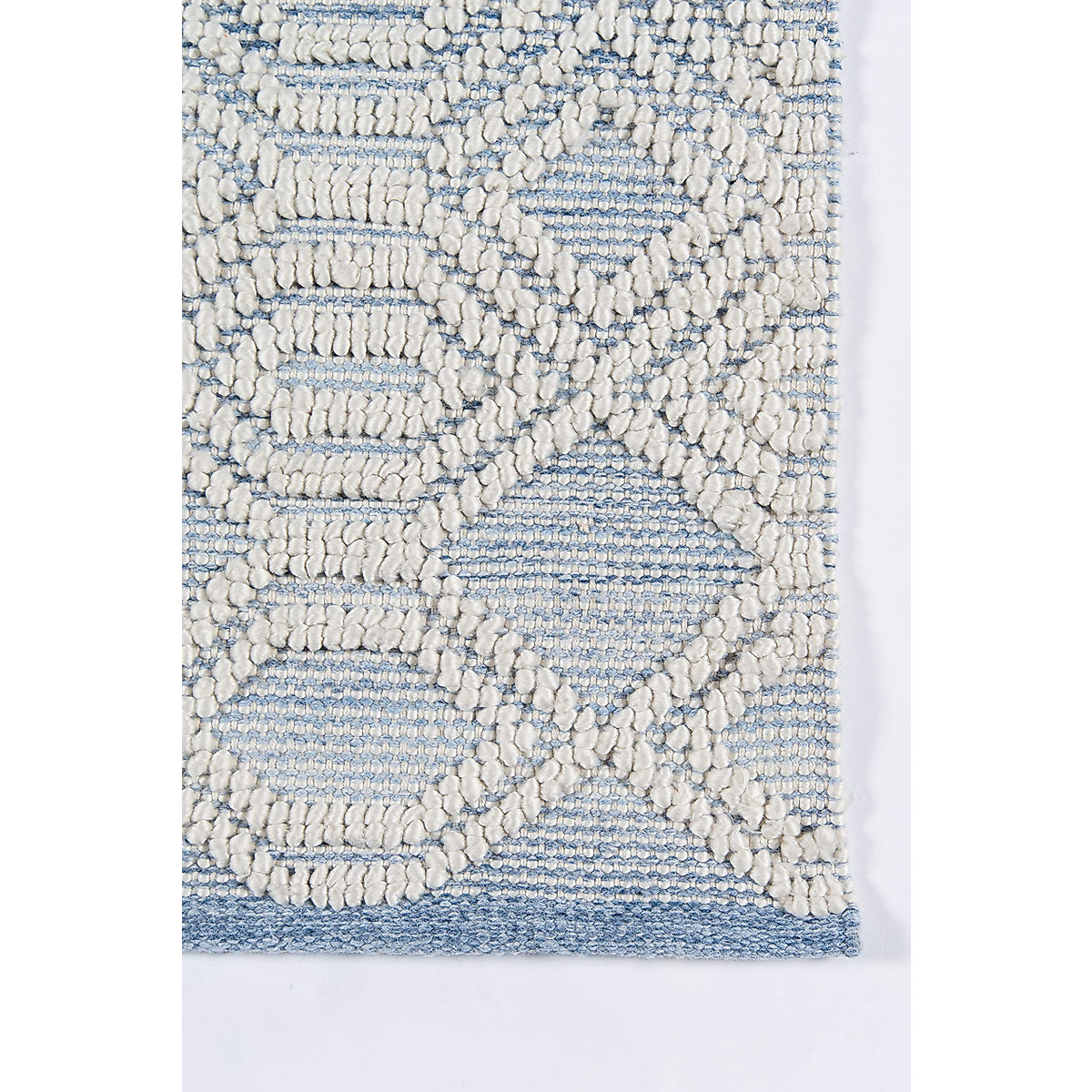 Momeni Hermosa Geometric Hand Woven Light Blue Area Rug 7'9"" X 9'9""" (HRM-1)