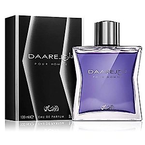 RASASI Daarej for Him EDP - Eau De Parfum 100ml (3.4 oz) | Oriental Fragrance for every Occasion | Enchanting Patchouli, Sandalwood with Subtle Essence of Vanilla and Rose | Elegant bottle