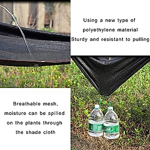 AISky Shade Cloth for Plants Covers Fabric Mesh Tarp 70% Black Net Shading with Grommets 6.5’x6.5’,Greenhouse Sunshade Sunblock for Garden Plants Patio Lawn Flowers Car Outdoor-Black