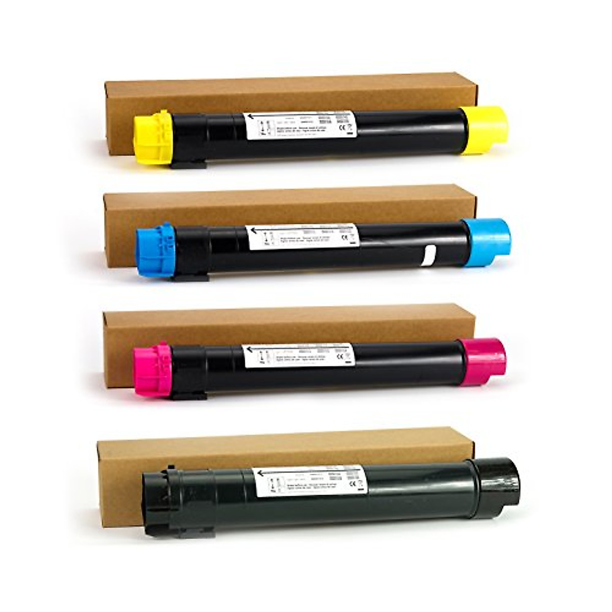 Professor Color Re-Coded OEM Toner Cartridge Replacement for Xerox WorkCentre 7525 7530 7535 7545 7556 7830 7835 7845 7855 | 006R01513 006R01514 006R01515 006R01516, Toner Cartridge 4 Pack