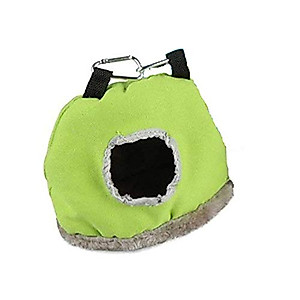 POPETPOP Cotton Winter Parrot Nest Warm Bird Hammock Hamster Hammock Small Pet Sleeping Bag Winetr Parrot Cave Pet House for Squirrel Hedgehog Budgies 11 x 10 x 5cm