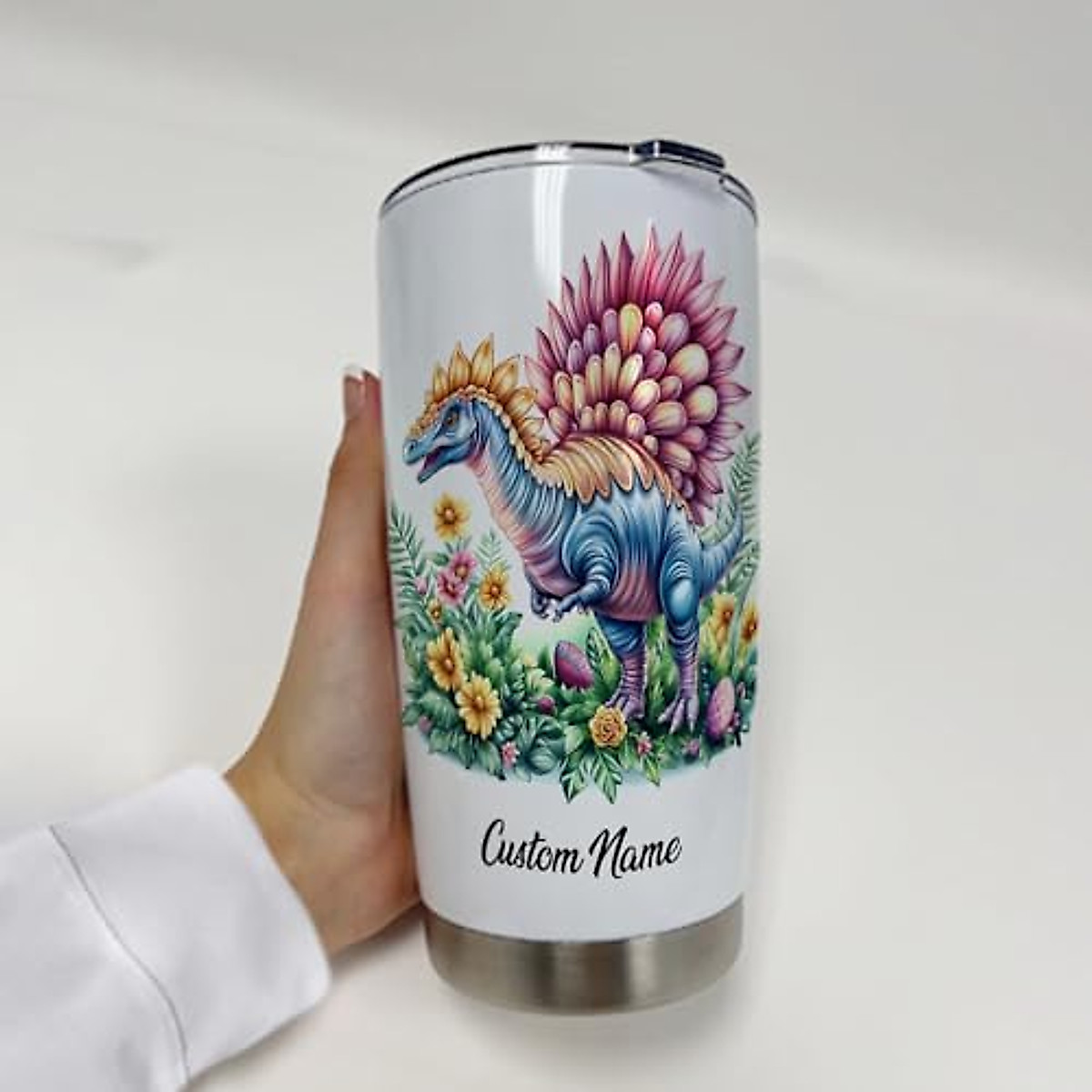 Kentrosaurus Gifts, Personalized Tumbler with Kentrosaurus Dinosaur Animal’s Name – Custom Cup for DinoSaur Lovers, Gift for Women, Men, Gift for Birthdays & Christmas, 20oz Steel Coffee Cup Bpiiwr